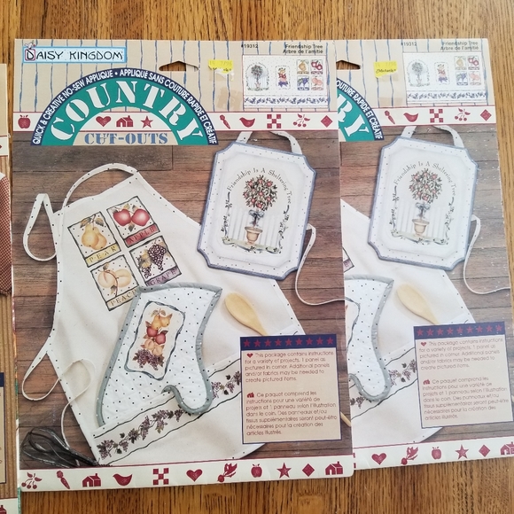 Other | 3 No Sew Applique Country Cut Outs From 1996 | Poshmark
